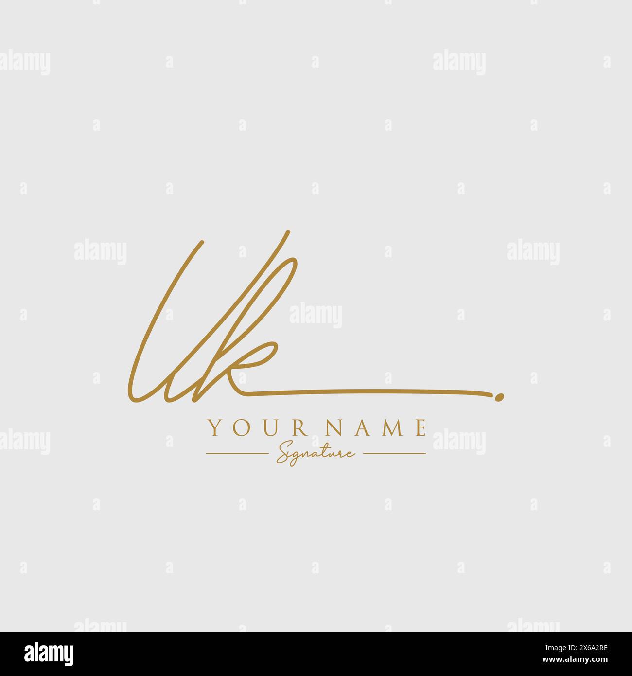 VK Signature Logo Template Stock Vector Image & Art - Alamy