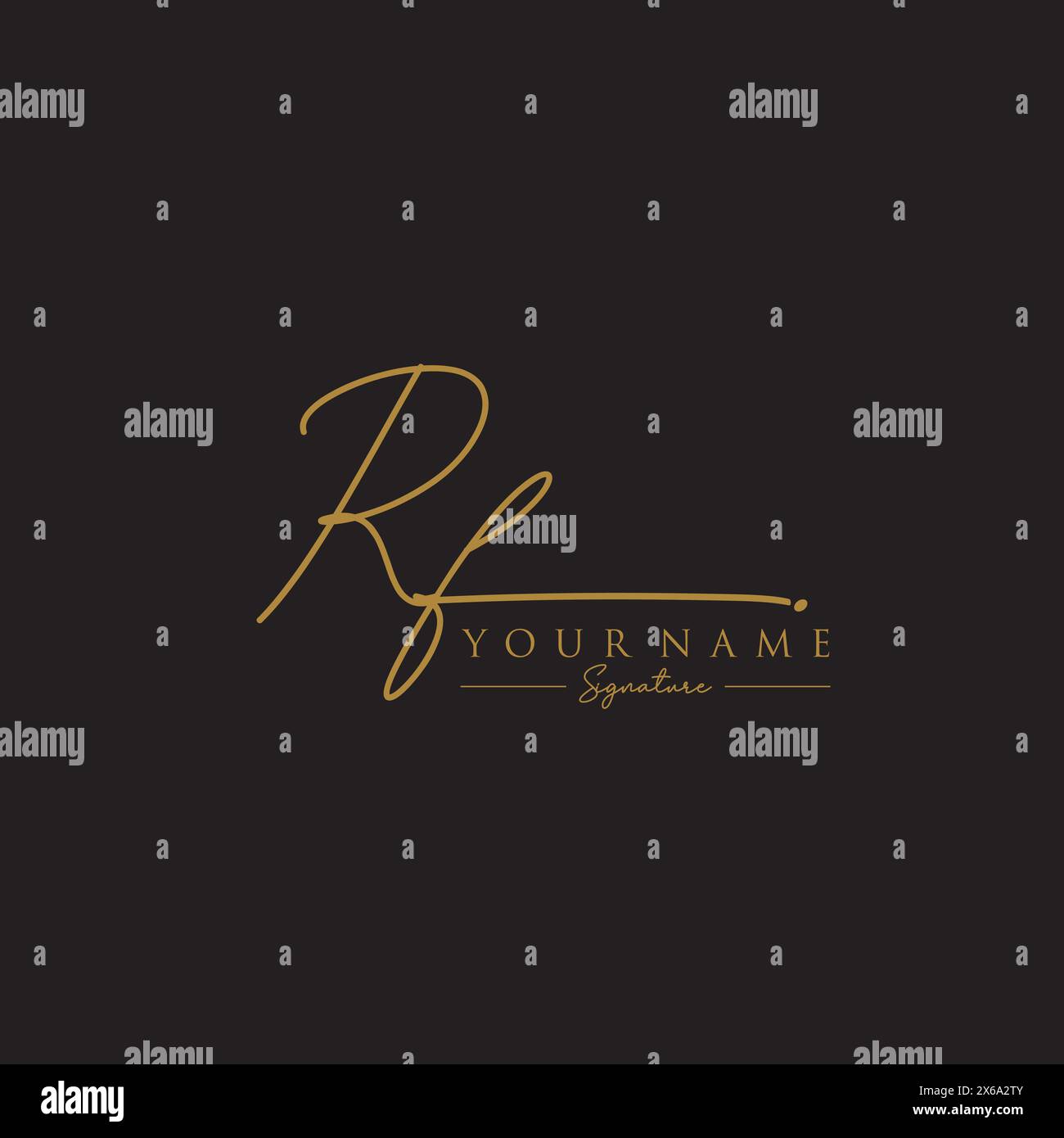 RF Signature Logo Template Stock Vector Image & Art - Alamy