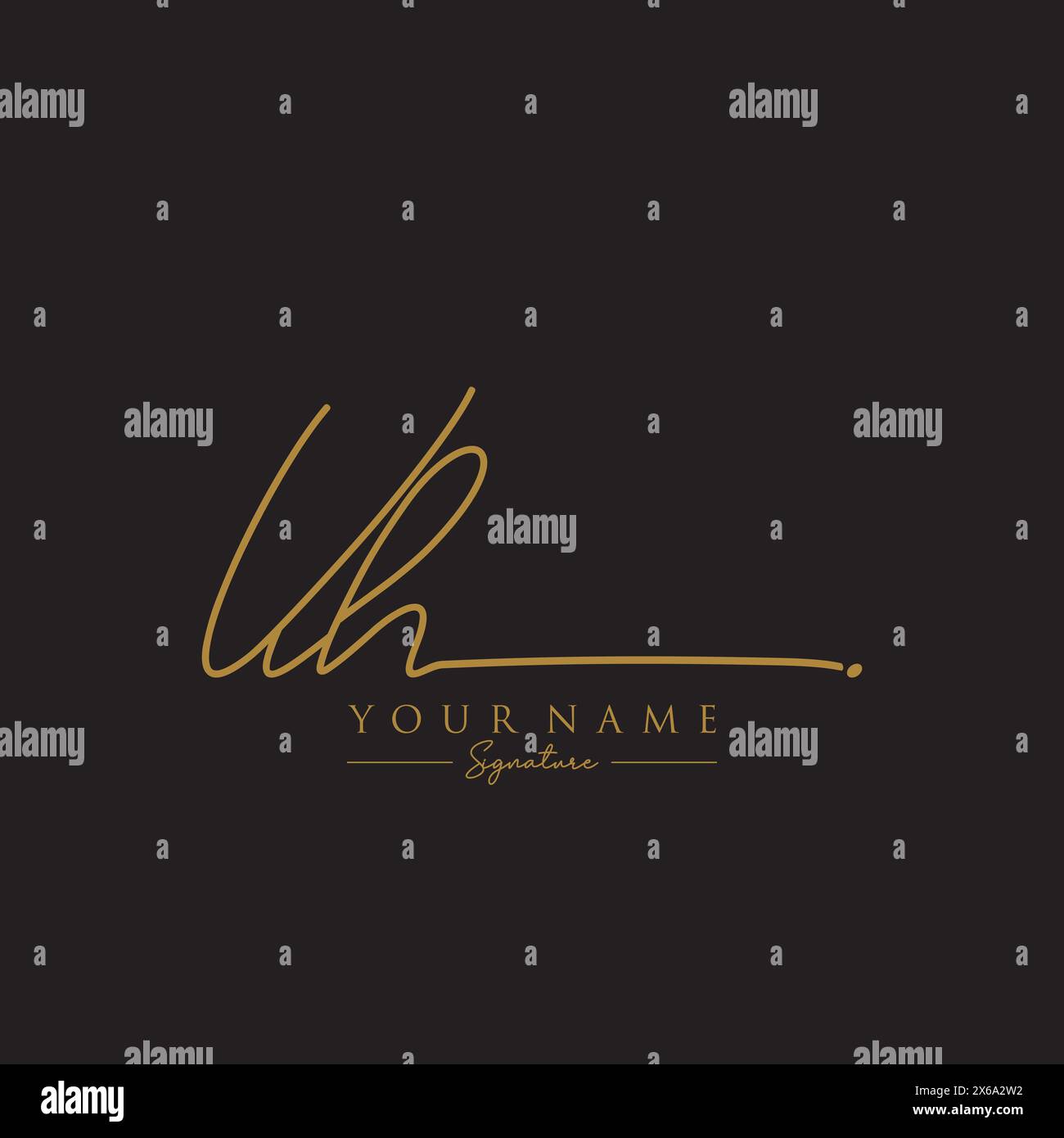 VH Signature Logo Template Stock Vector Image & Art - Alamy