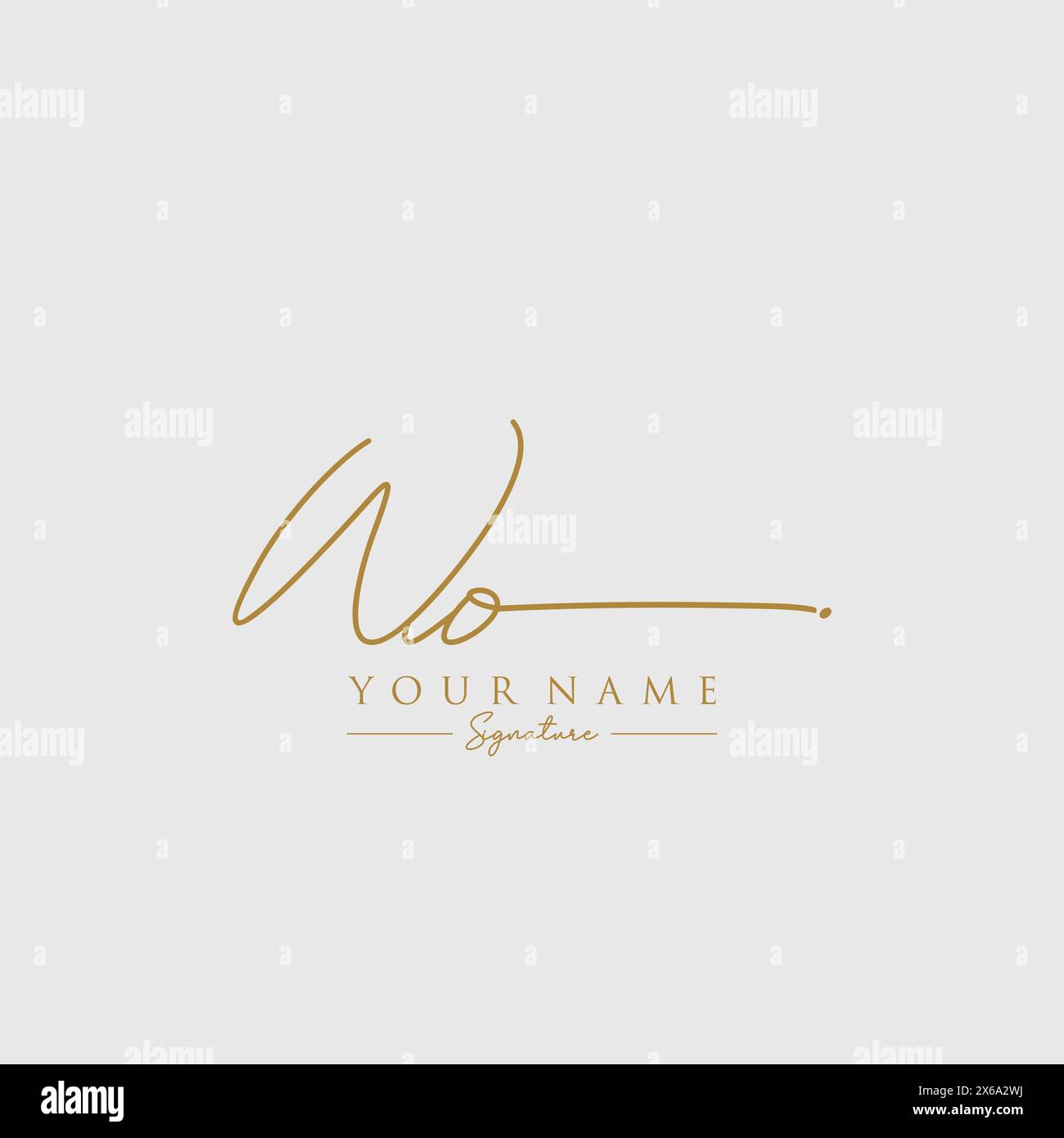 WO Signature Logo Template Stock Vector Image & Art - Alamy