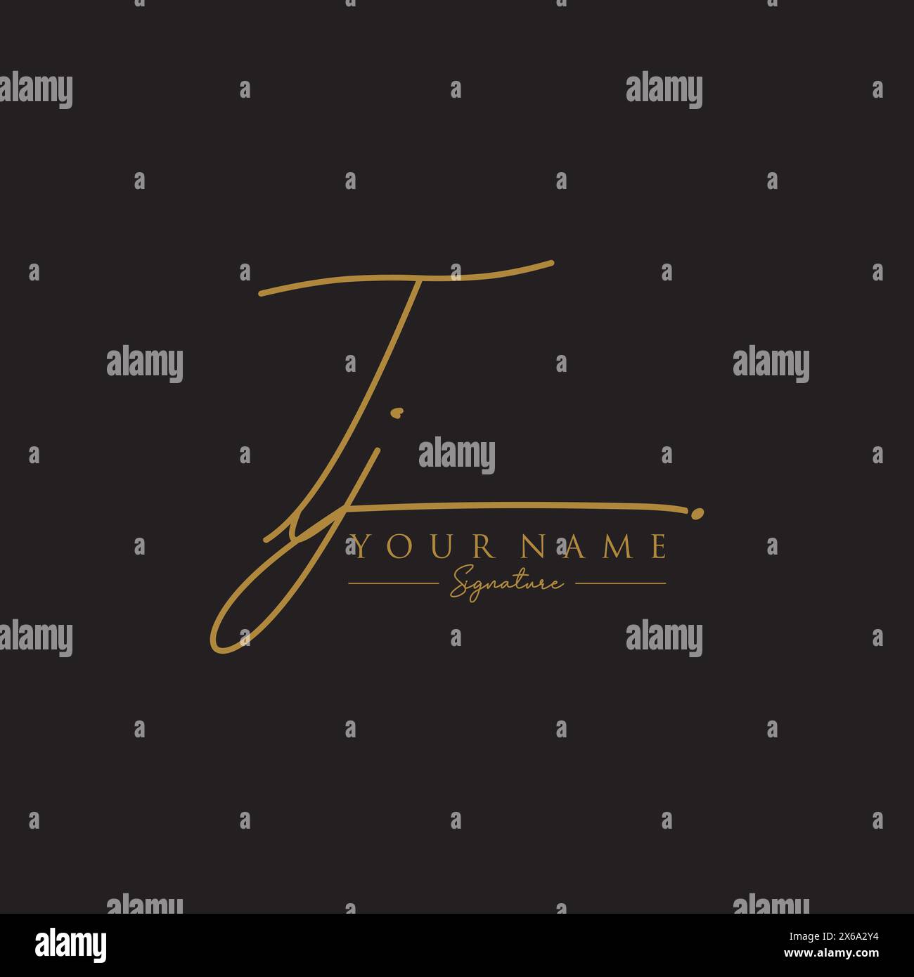TJ Signature Logo Template Stock Vector Image & Art - Alamy
