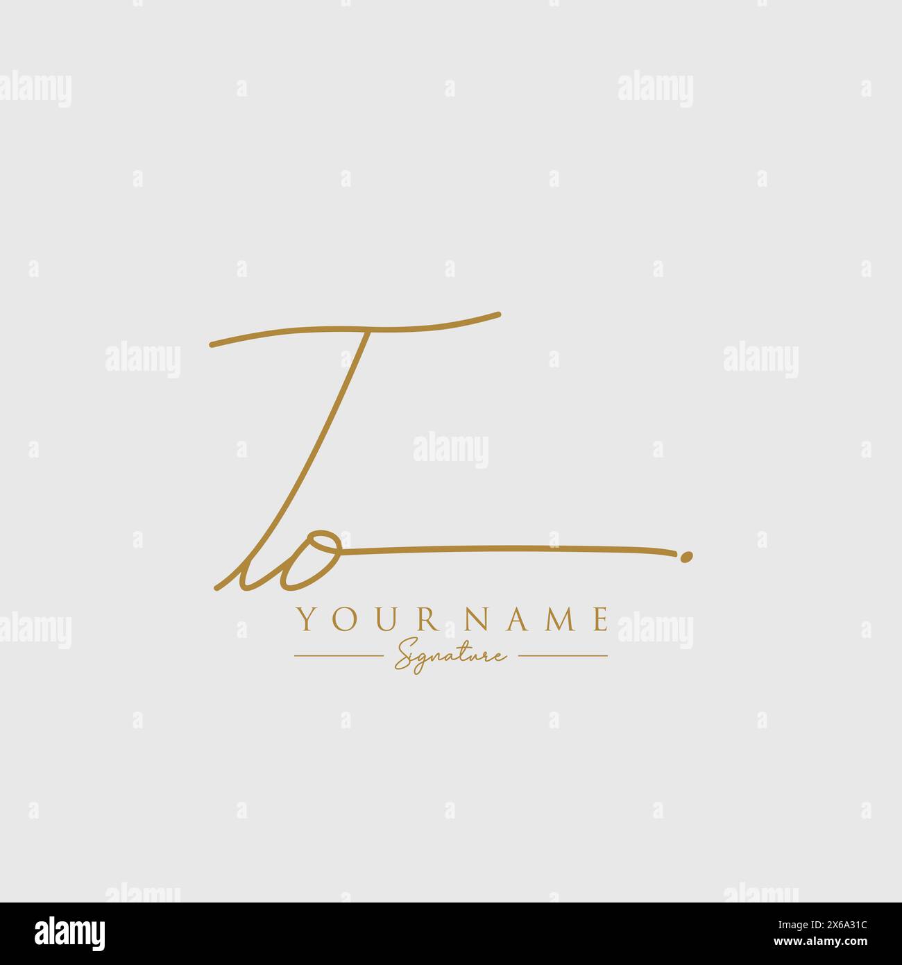 TO Signature Logo Template Stock Vector Image & Art - Alamy
