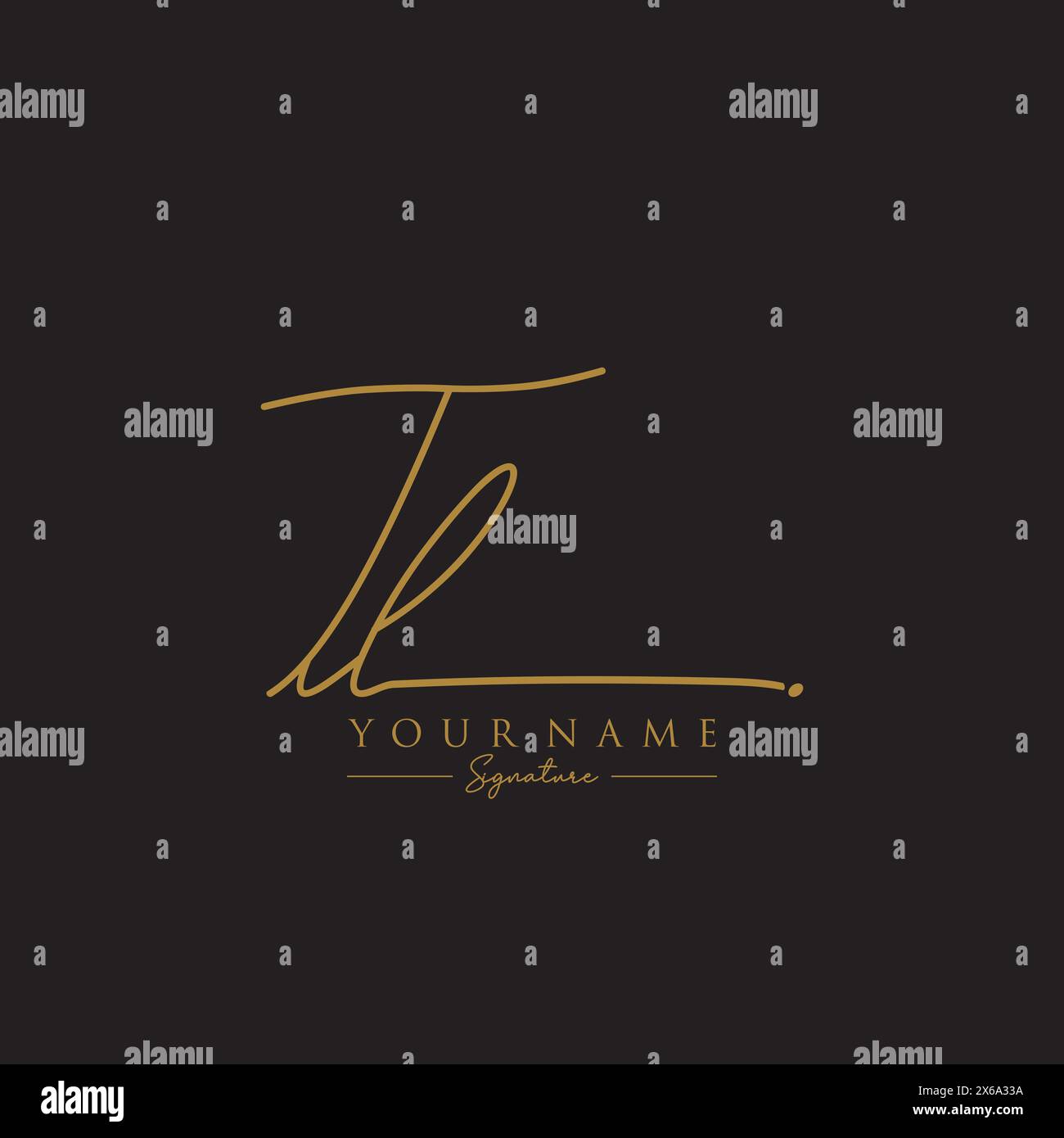 TL Signature Logo Template Stock Vector Image & Art - Alamy