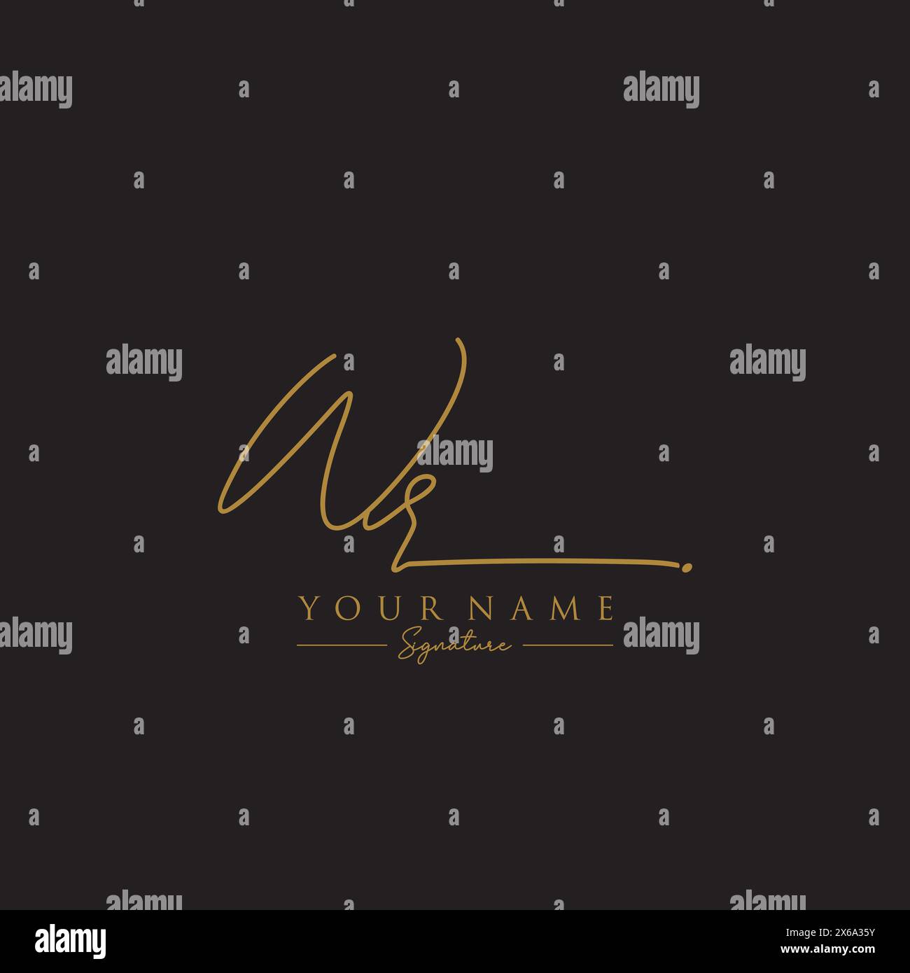 WR Signature Logo Template Stock Vector Image & Art - Alamy