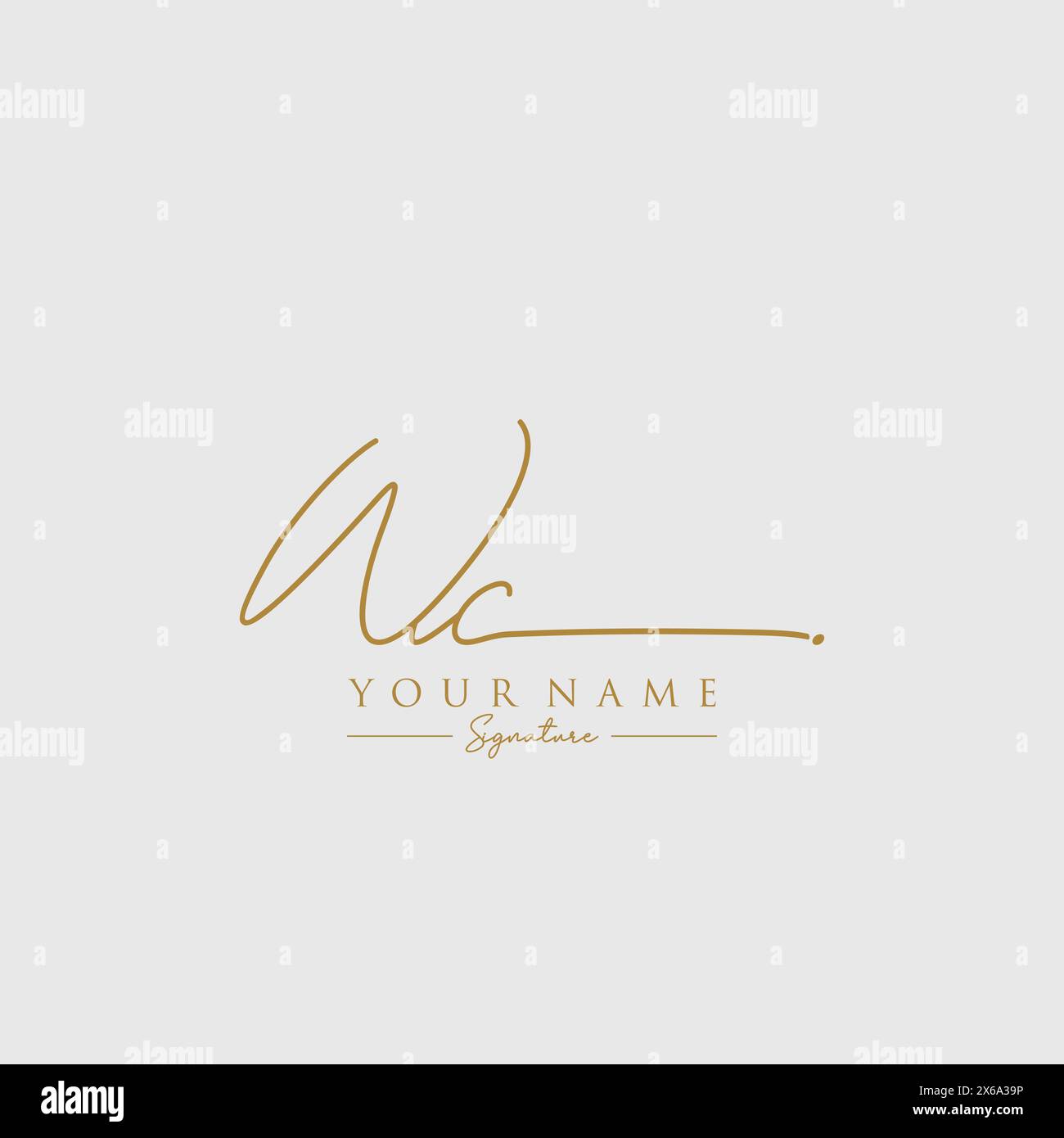 WC Signature Logo Template Stock Vector Image & Art - Alamy