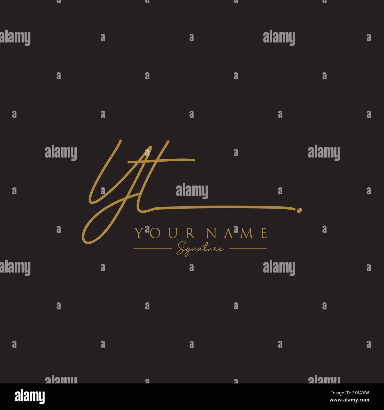 YT Signature Logo Template Stock Vector Image & Art - Alamy