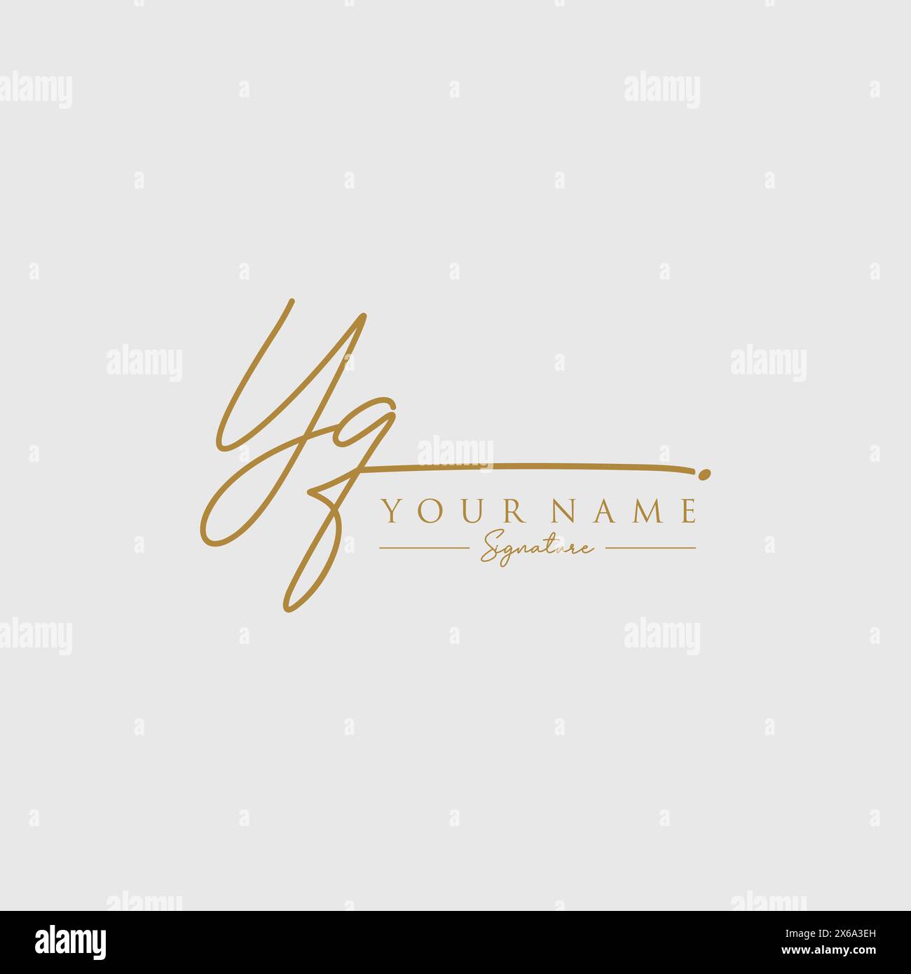YQ Signature Logo Template Stock Vector Image & Art - Alamy