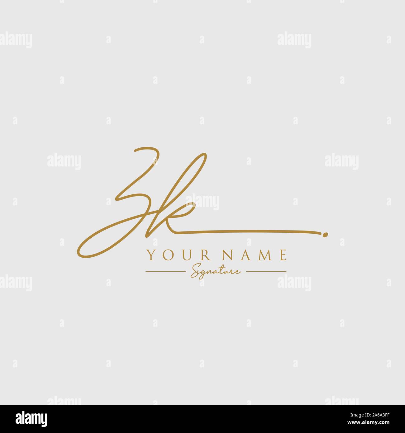 ZK Signature Logo Template Stock Vector Image & Art - Alamy