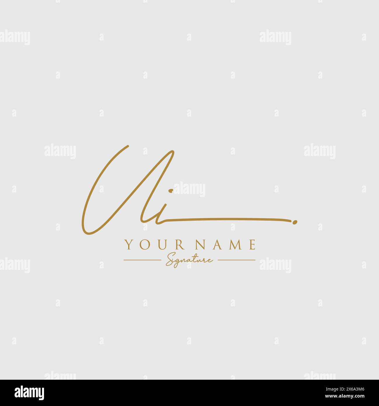 UI Signature Logo Template Stock Vector Image & Art - Alamy