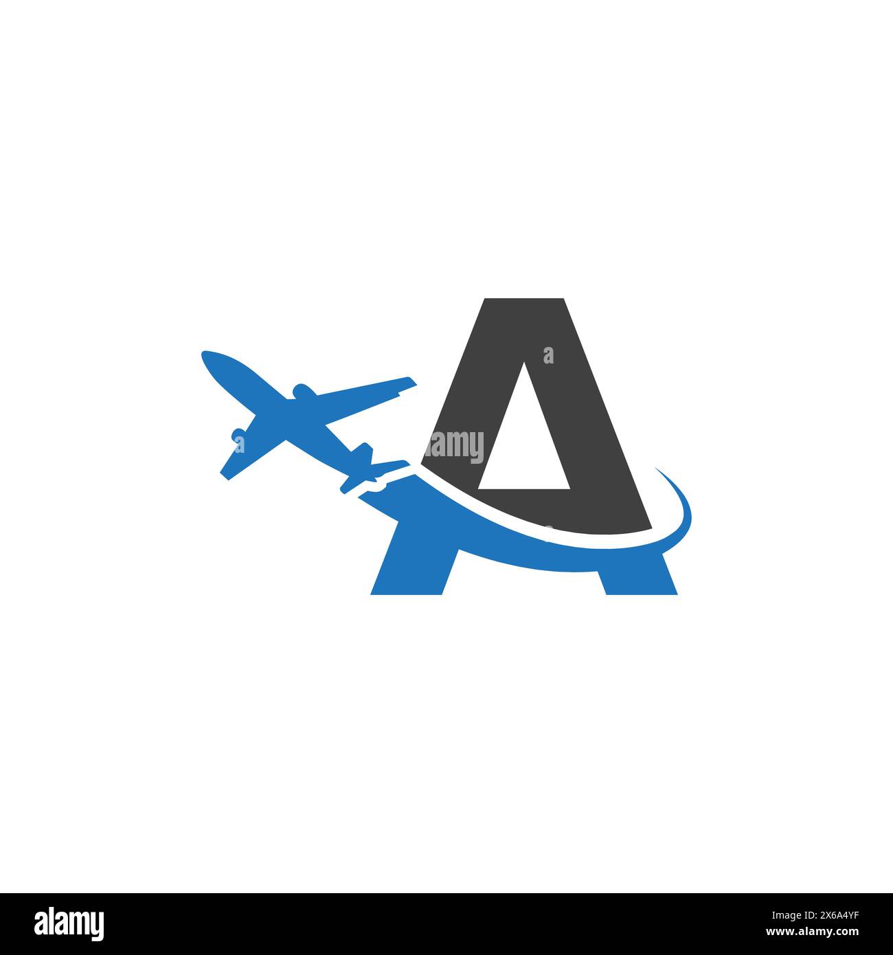 A letter logo with airplane Stock Vector Image & Art - Alamy