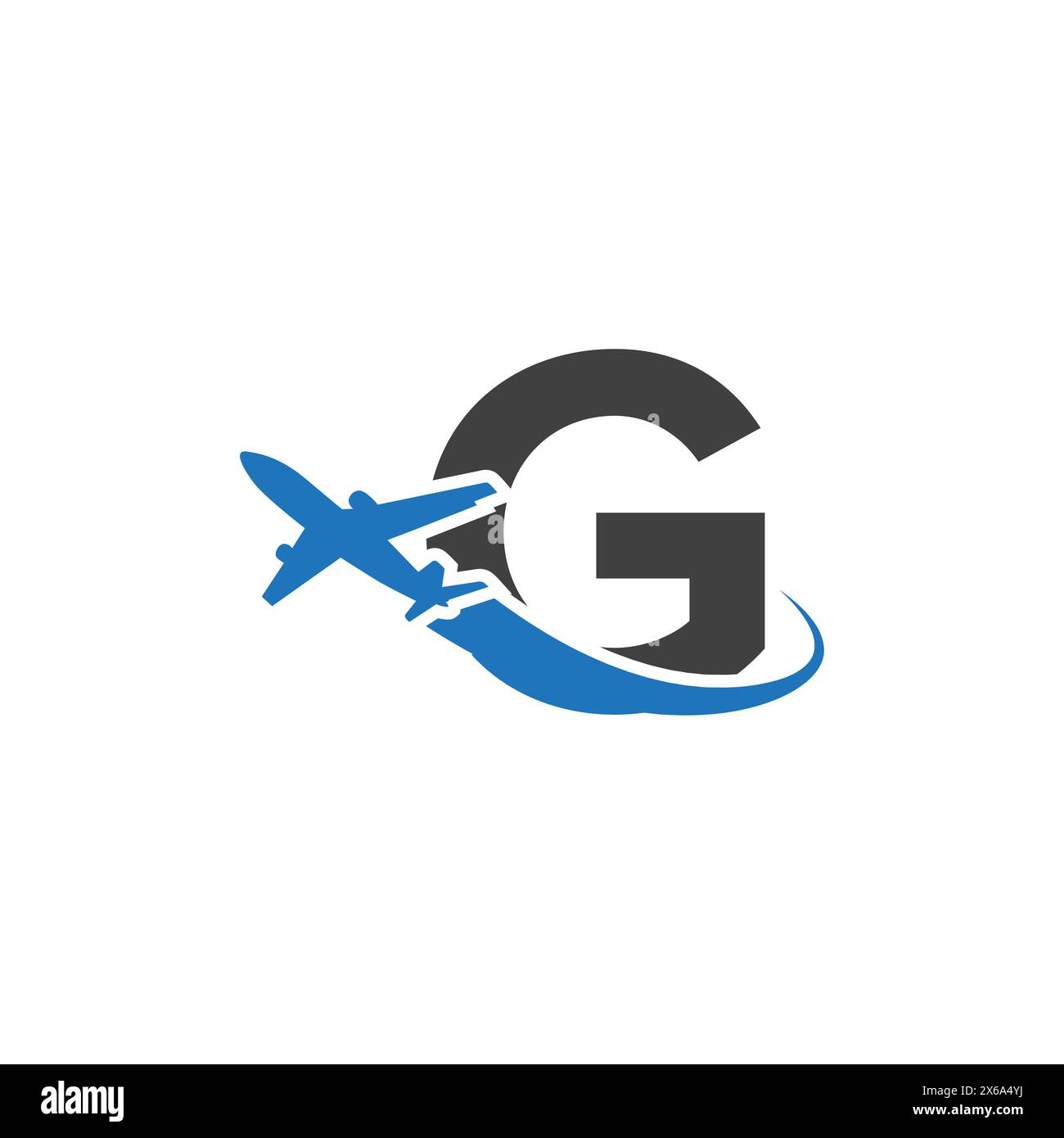 G letter logo with airplane Stock Vector Image & Art - Alamy