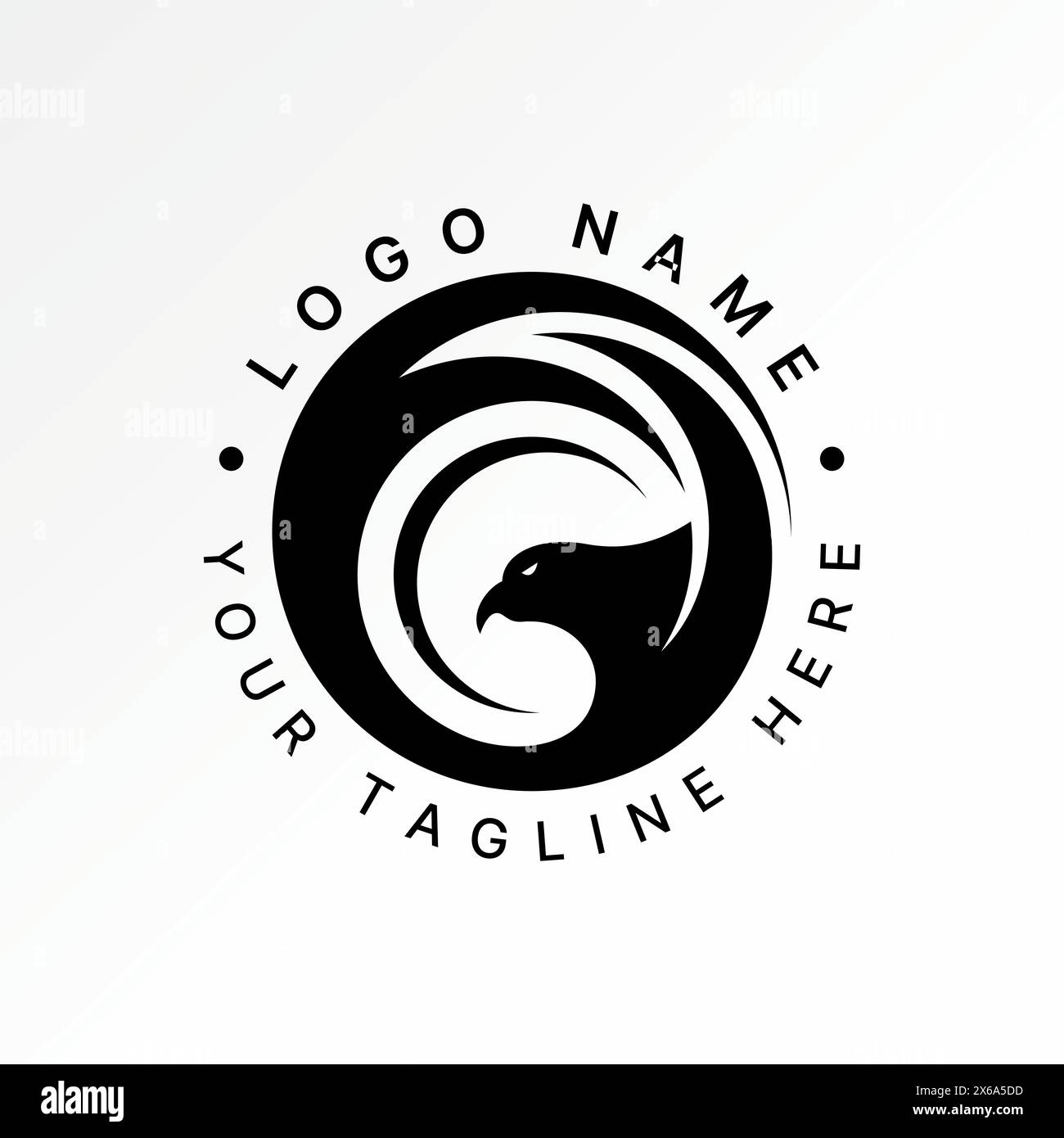 Logo design graphic concept creative premium vector stock abstract unique eagle animal head hawk ...