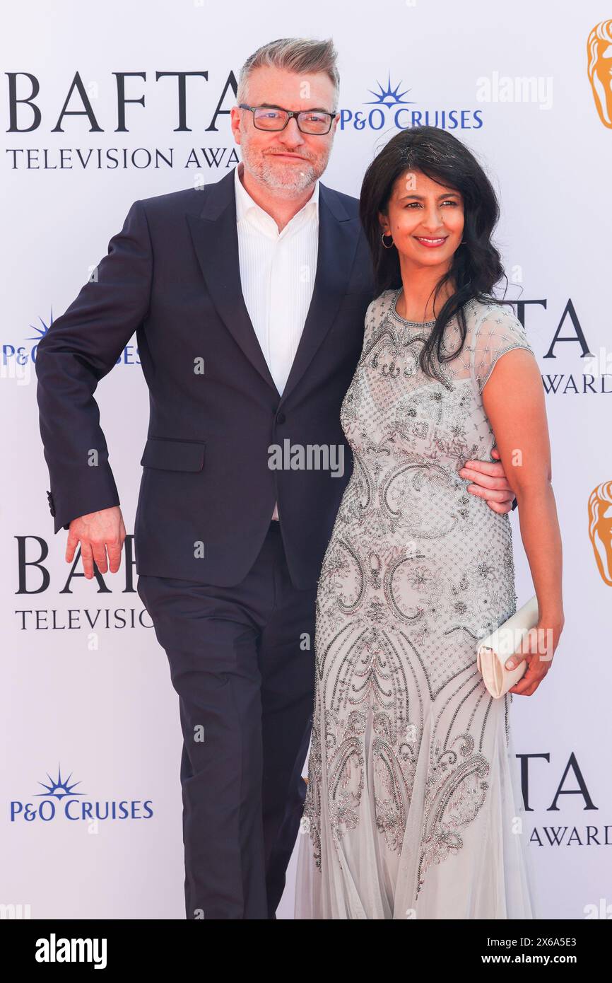 London, UK. 12th May, 2024. Charlie Brooker and Konnie Huq attend the ...