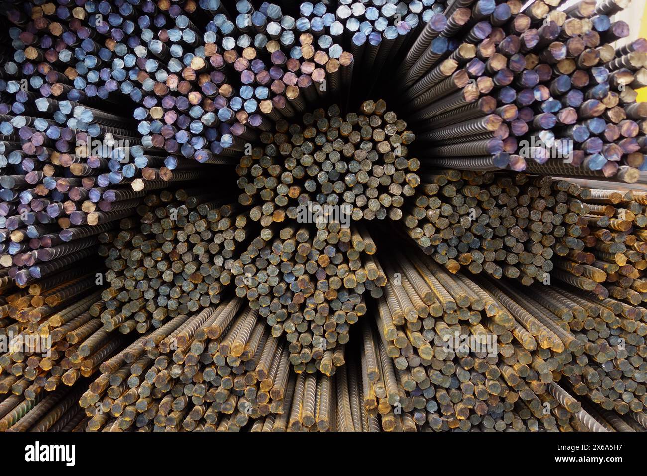 Round metal long blanks, metal blanks, metal warehouse Stock Photo - Alamy