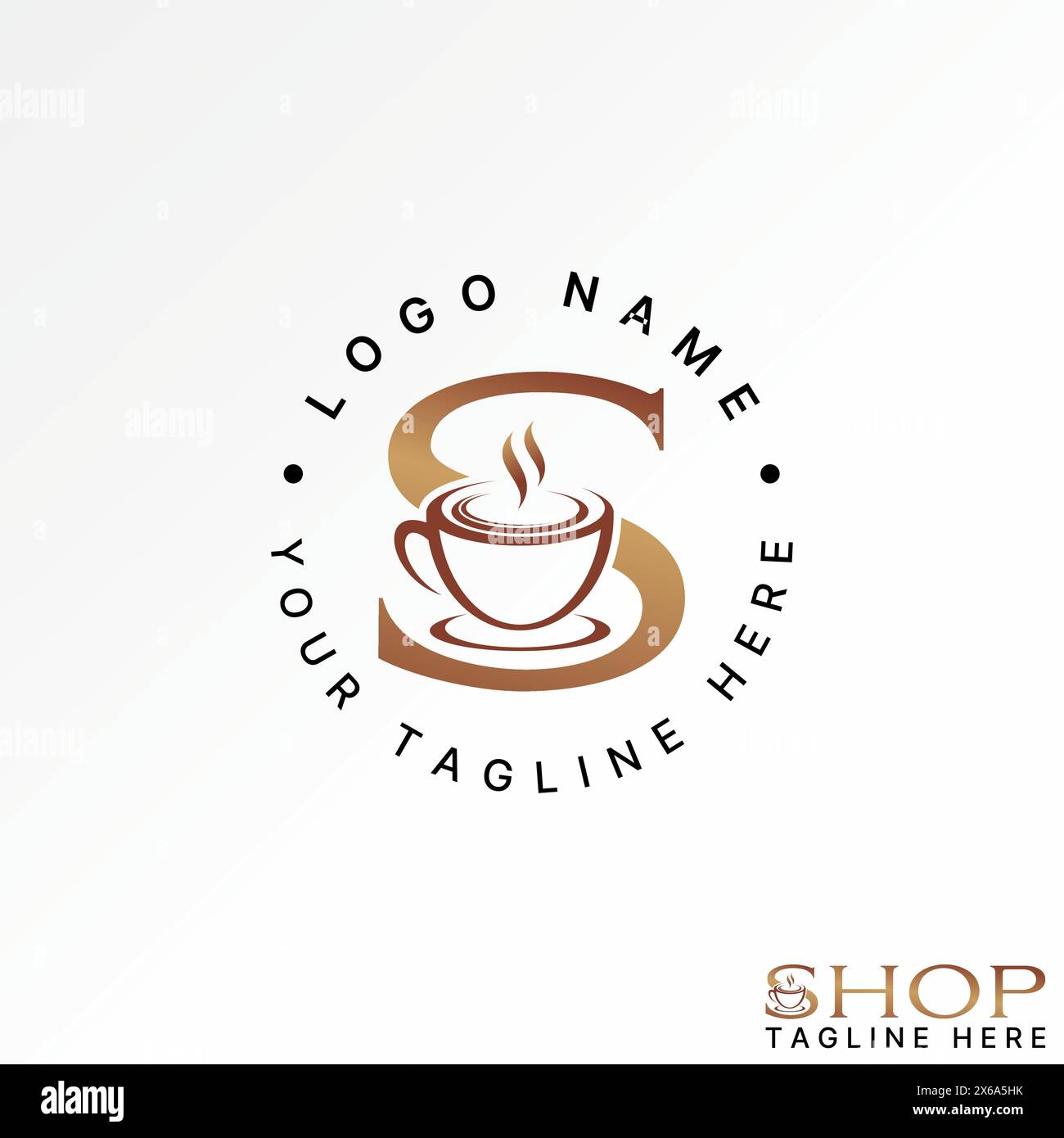 Logo design graphic concept creative premium vector stock abstract unique letter initial S serif ...