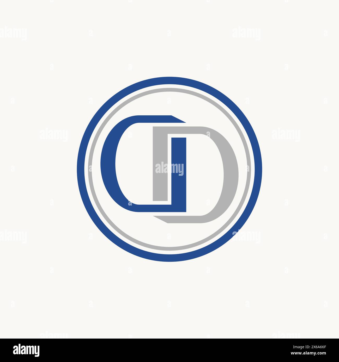 Logo design graphic concept creative premium abstract vector stock initial letter D or DD line ...