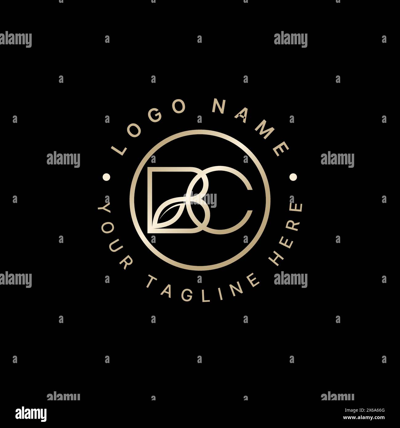 Logo design graphic concept creative premium abstract vector stock initial letter BC line font ...