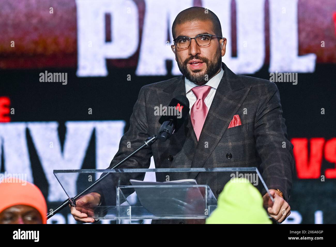 New York, United States. 13th Apr, 2024. Ariel Helwani speaks onstage ...
