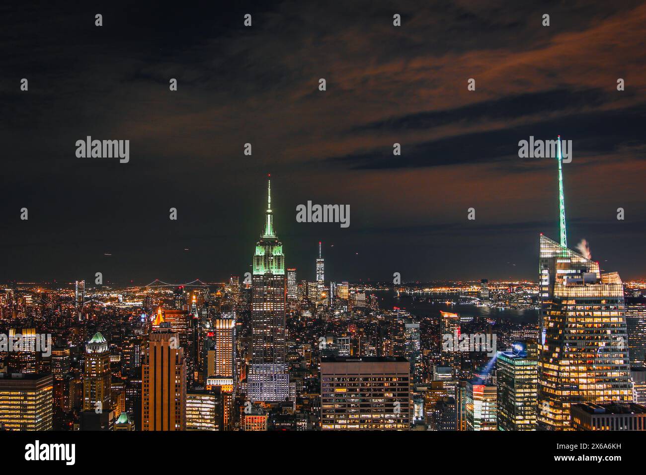 New York City Nightscape from Rockefeller Center Stock Photo - Alamy