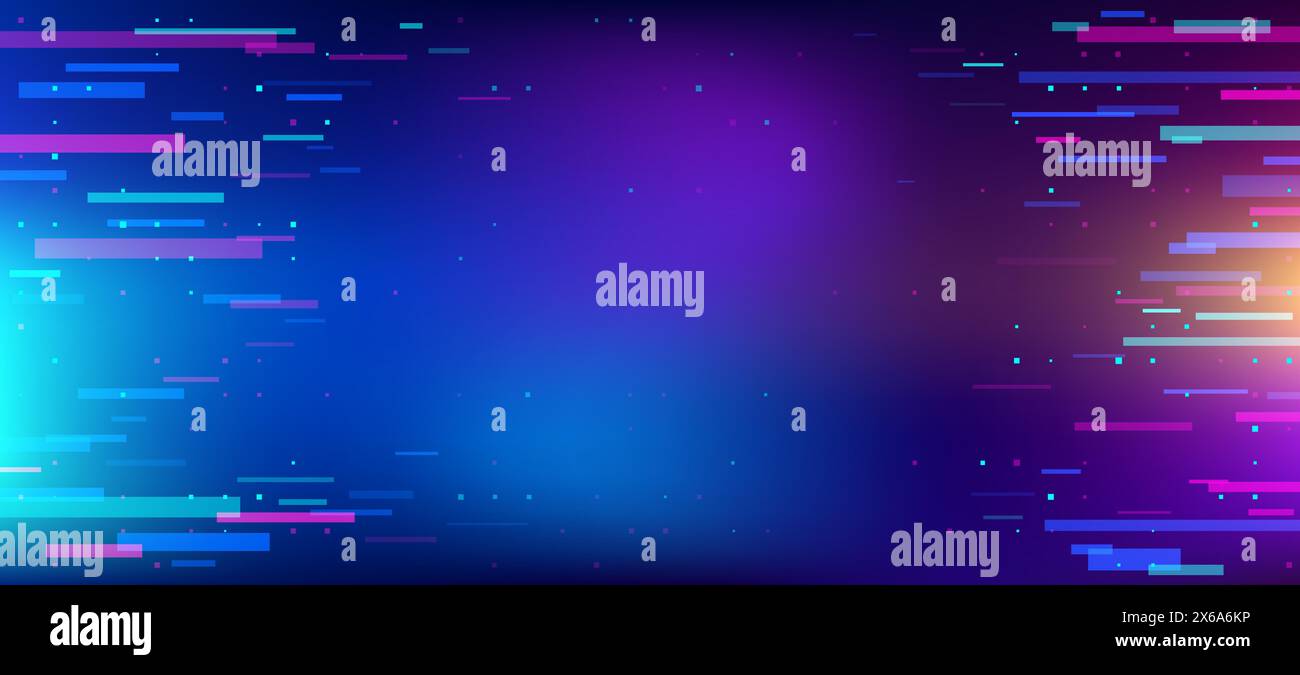 Game background glitch. Vector abstract pattern with digital pixel ...