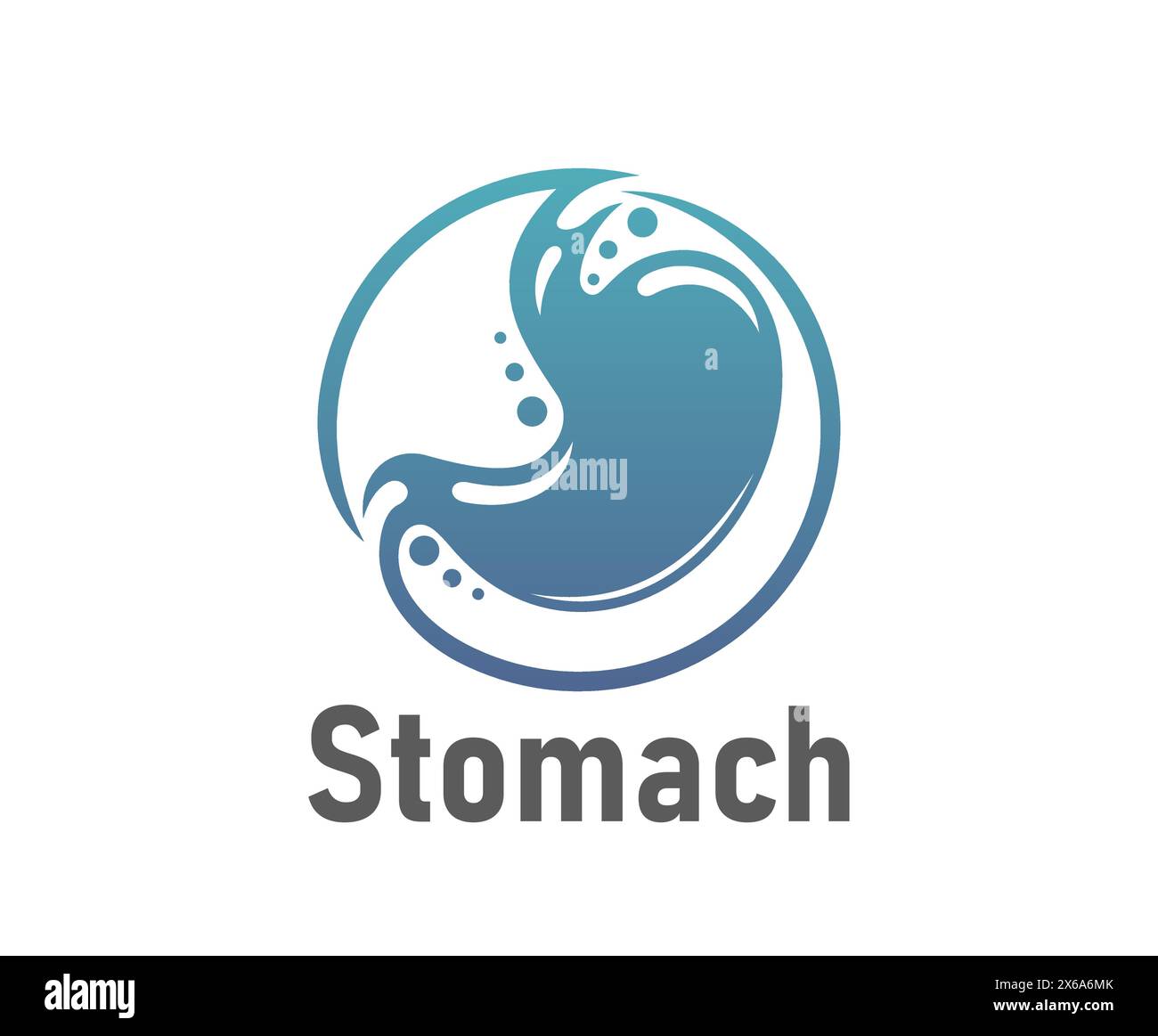 Stomach icon, health care, isolated vector gastroenterology emblem of ...