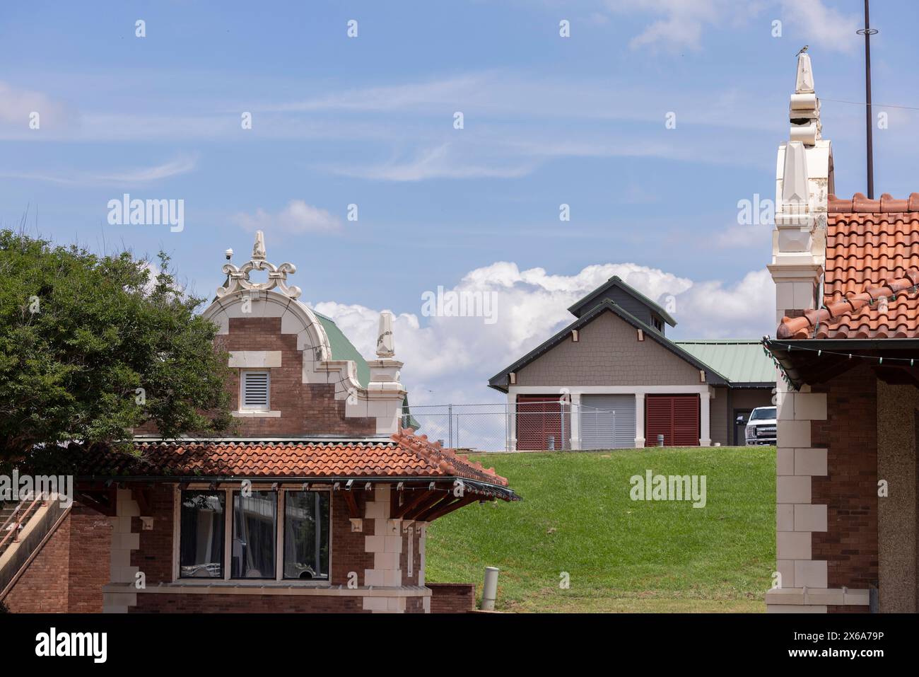 Afternoon view of the historic train depot in downtown Alexandria ...
