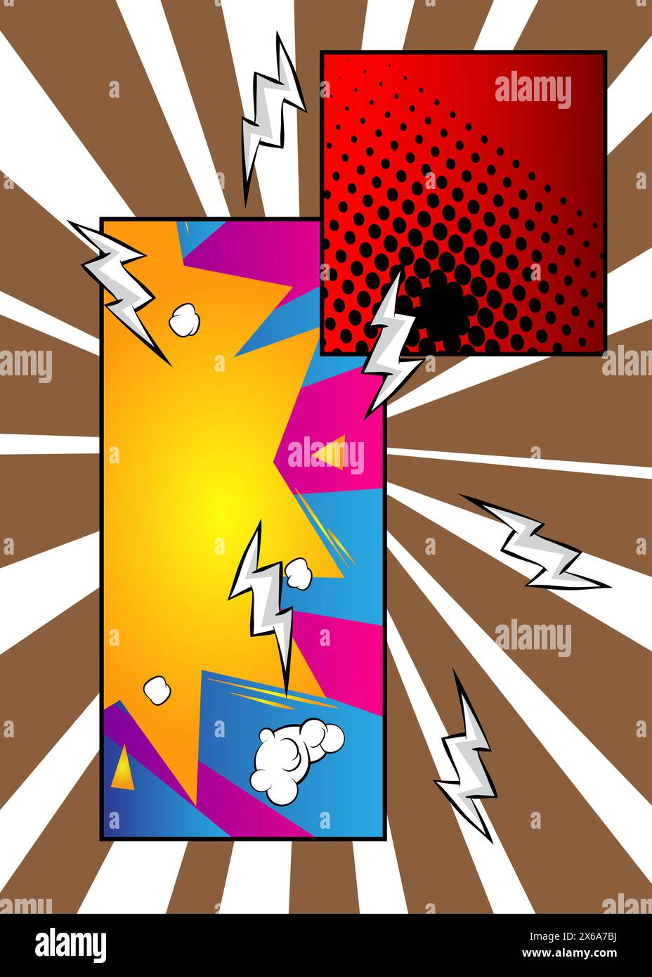 Super Cartoon Background, comic book abstract page layout backdrop ...