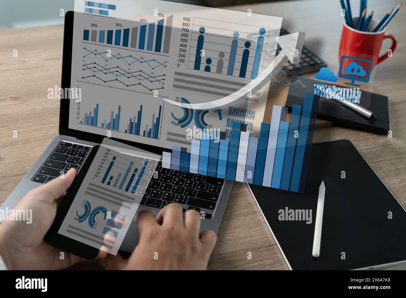 Finance, Statistics, and Data Analytics A businessman providing ...