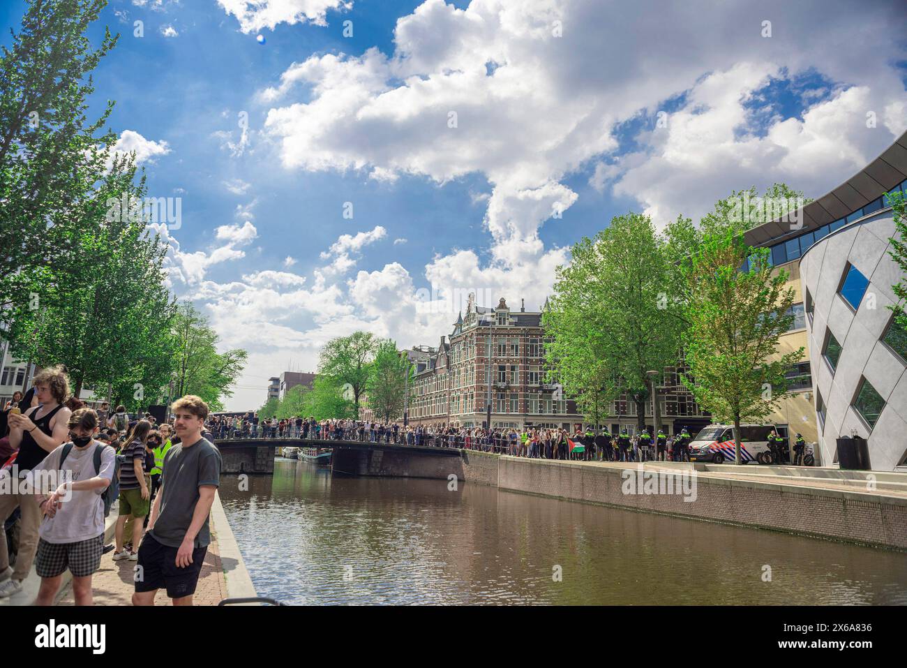 Students gather outside university complex in support of their fellow ...