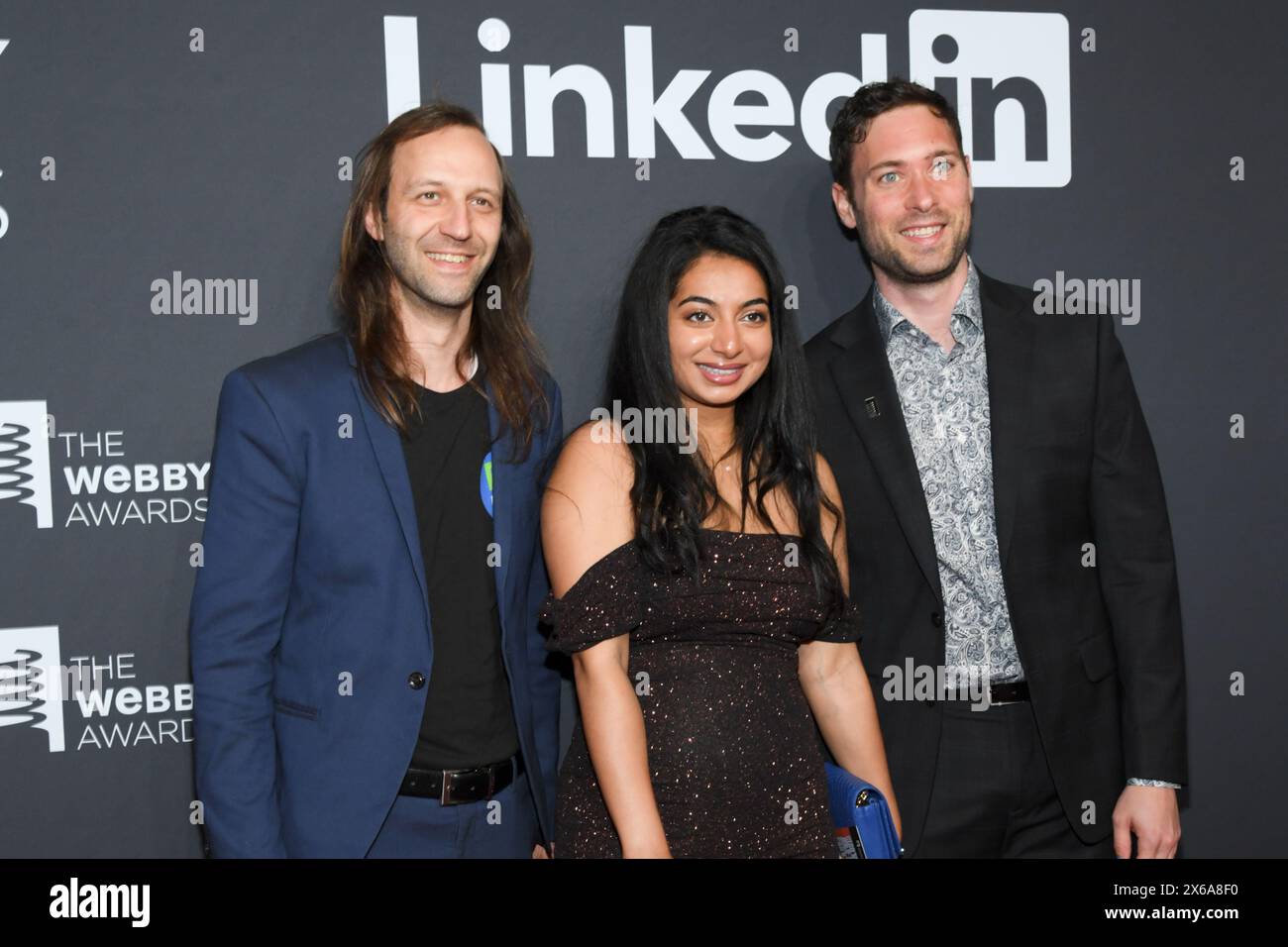 New York, USA. 13th May, 2024. Ivy Nye, Nita Mandar and Gavin Lankford ...