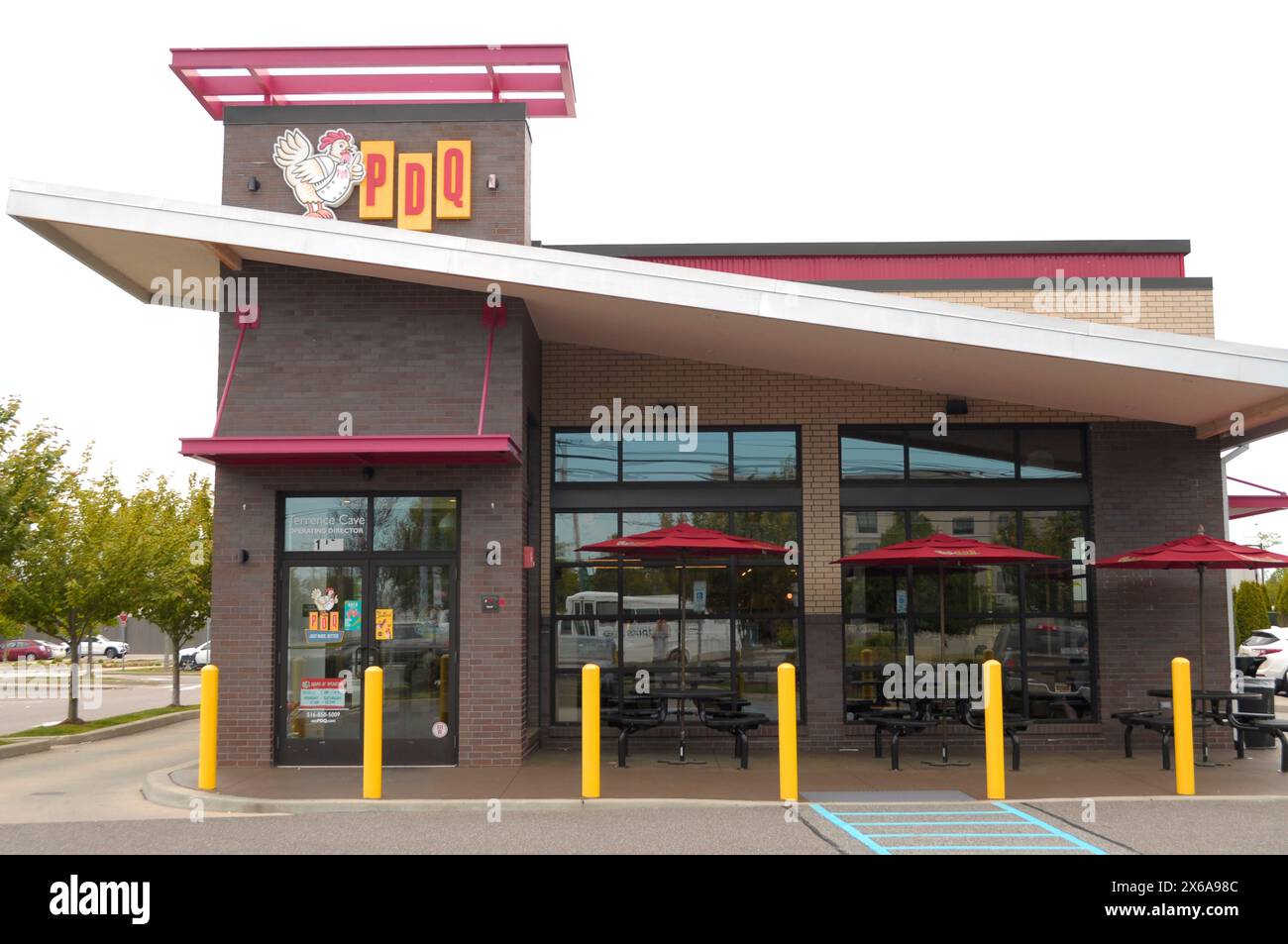 New York, United States. 13th May, 2024. A PDQ Chicken restaurant is ...