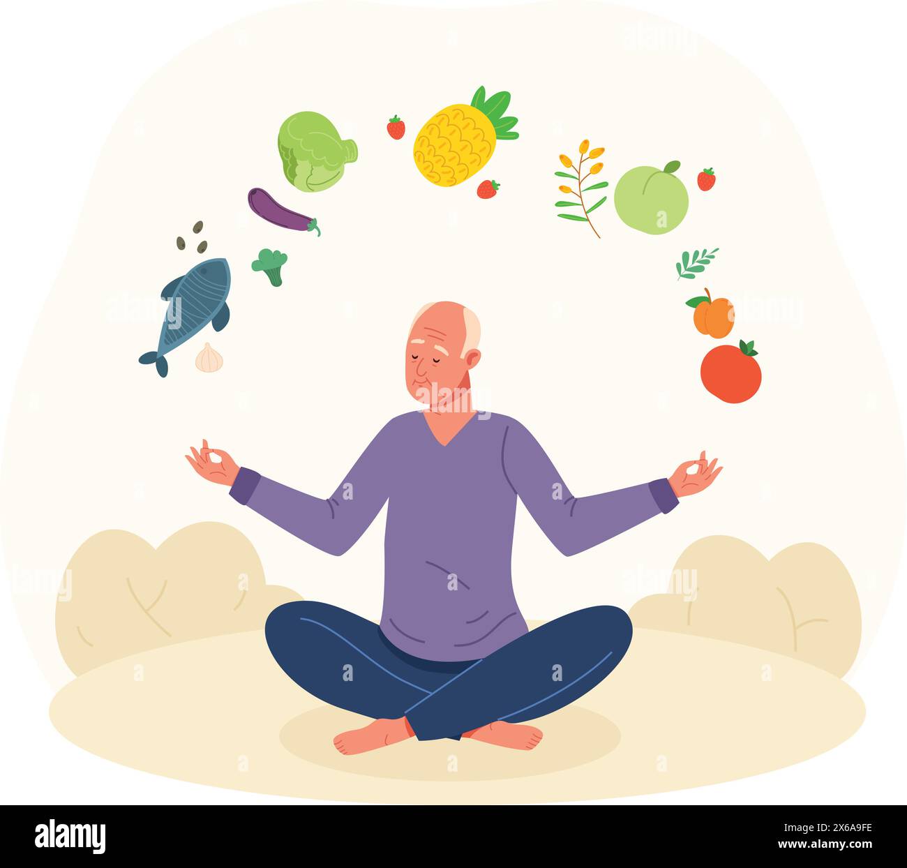 Elderly man nutrition. Elder old people gourmet nutritional meal ...