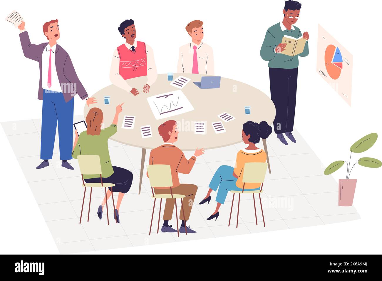 Executives conference Stock Vector Images - Alamy