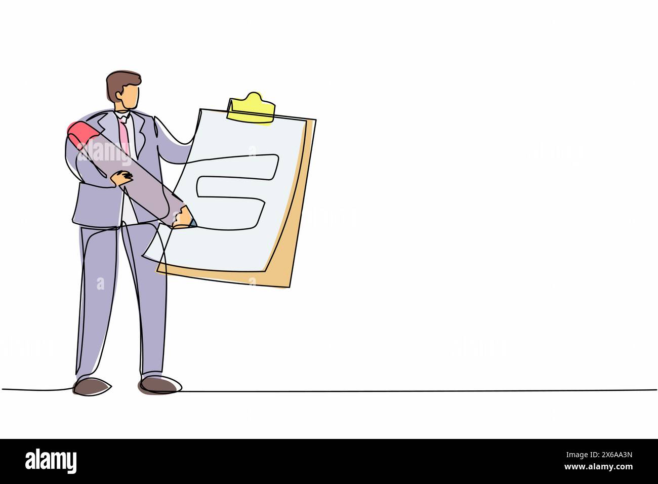 Checklist board pen line Stock Vector Images - Alamy