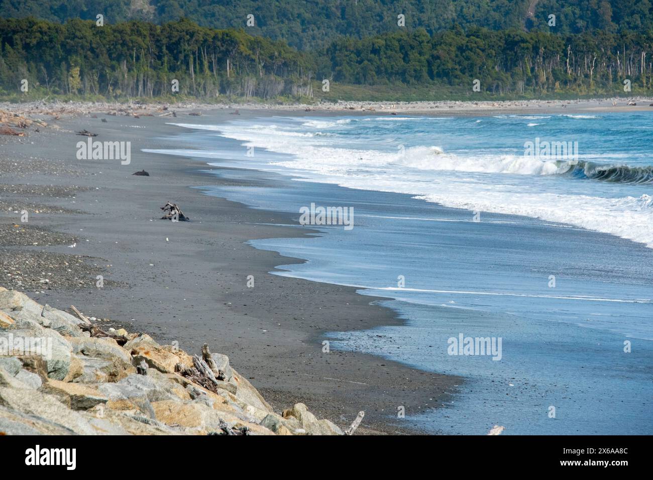 Maori Beach in Bruce Bay - New Zealand Stock Photo - Alamy