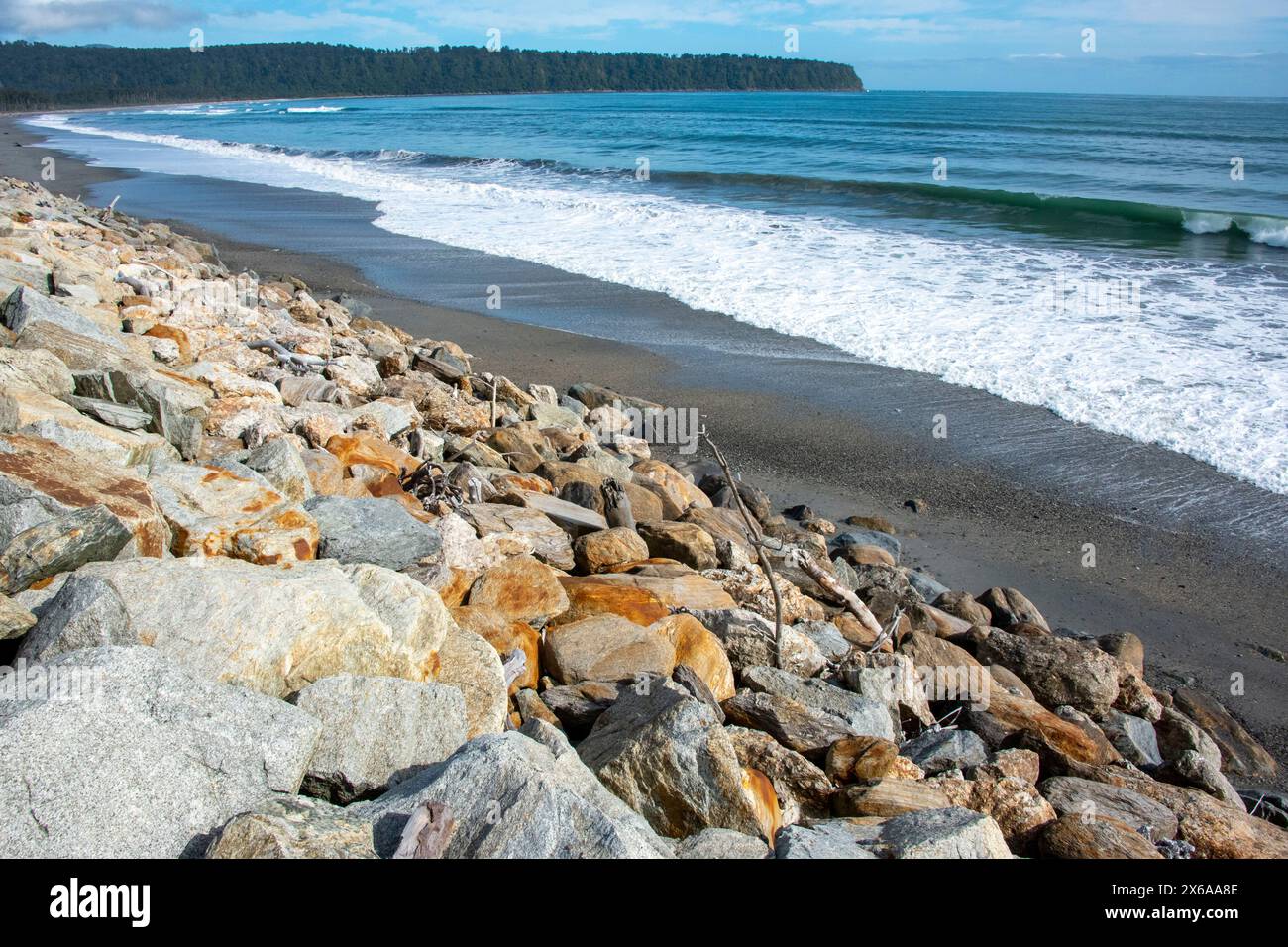 Maori Beach in Bruce Bay - New Zealand Stock Photo - Alamy