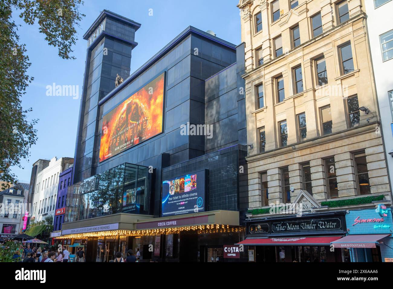 Leicester Square London West End, facade exterior of the Leicester ...