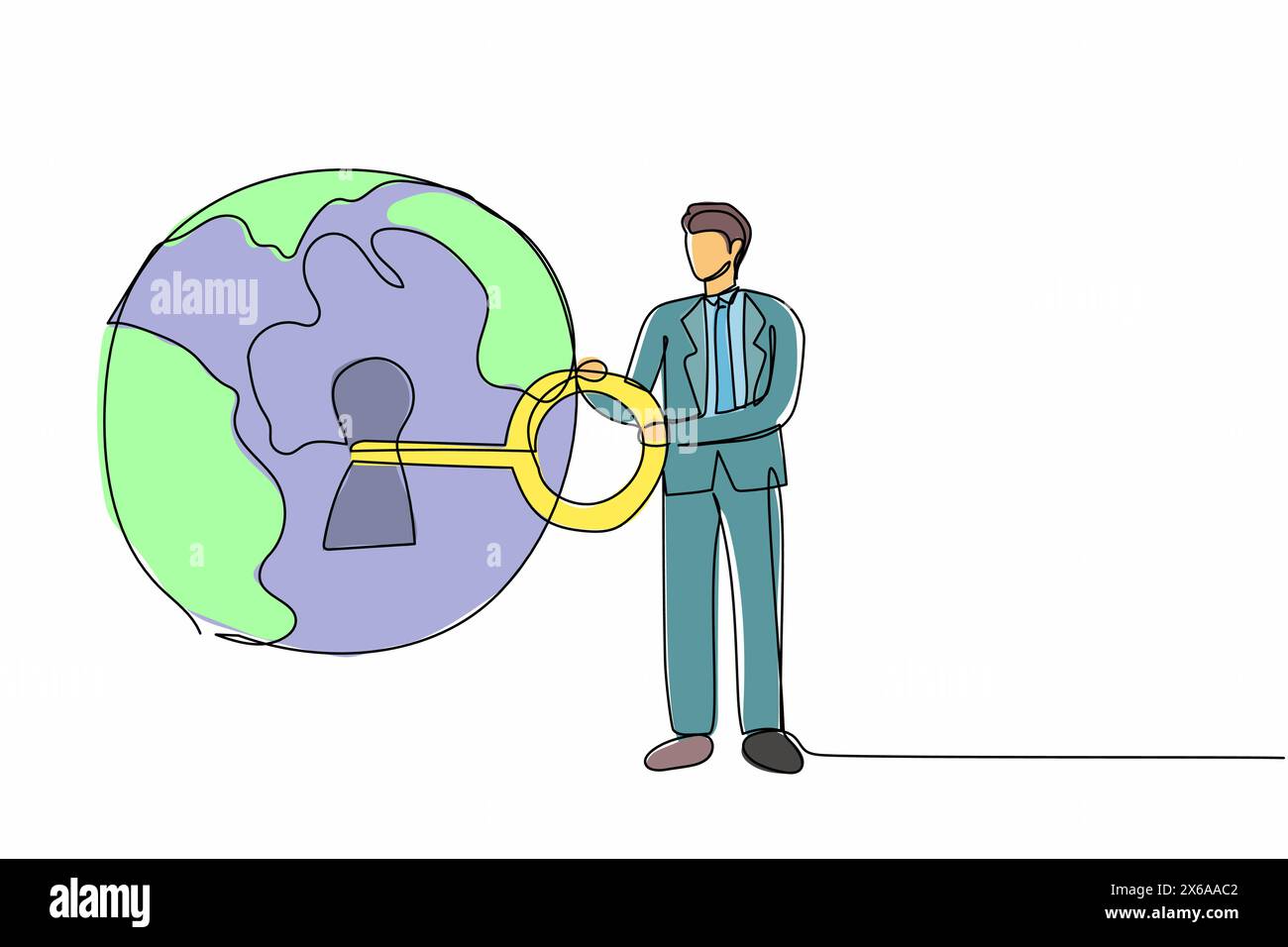 Businessman in security concept Stock Vector Images - Alamy