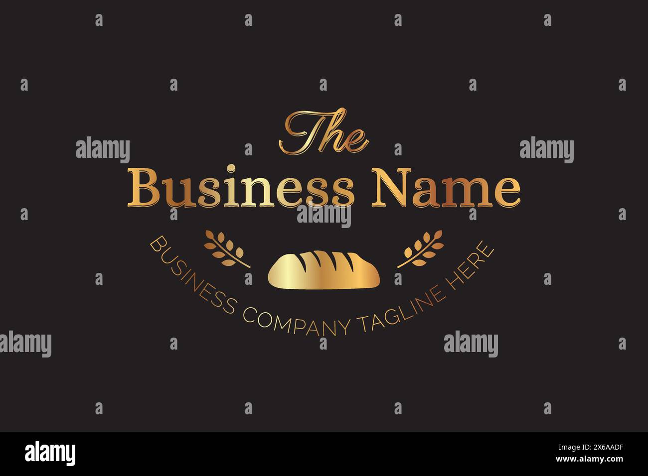 Elegant Bakery Logo with Bread Loaf in Badge Stamp Style Stock Vector ...