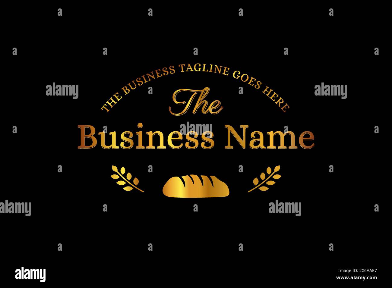 Elegant Gold Bakery Badge Logo with Bread Loaf Stock Vector Image & Art ...