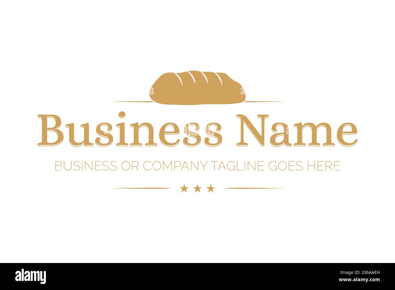 Vintage or Retro Bakery Logo with Bread Loaf Illustration Stock Vector ...