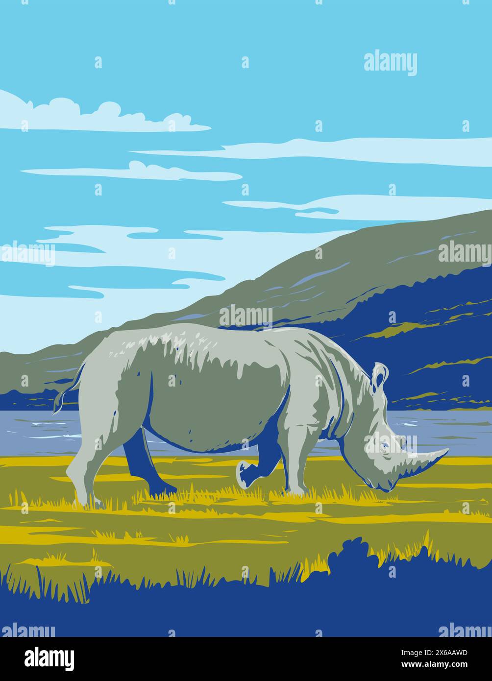 Ceratotherium simum Stock Vector Images - Alamy