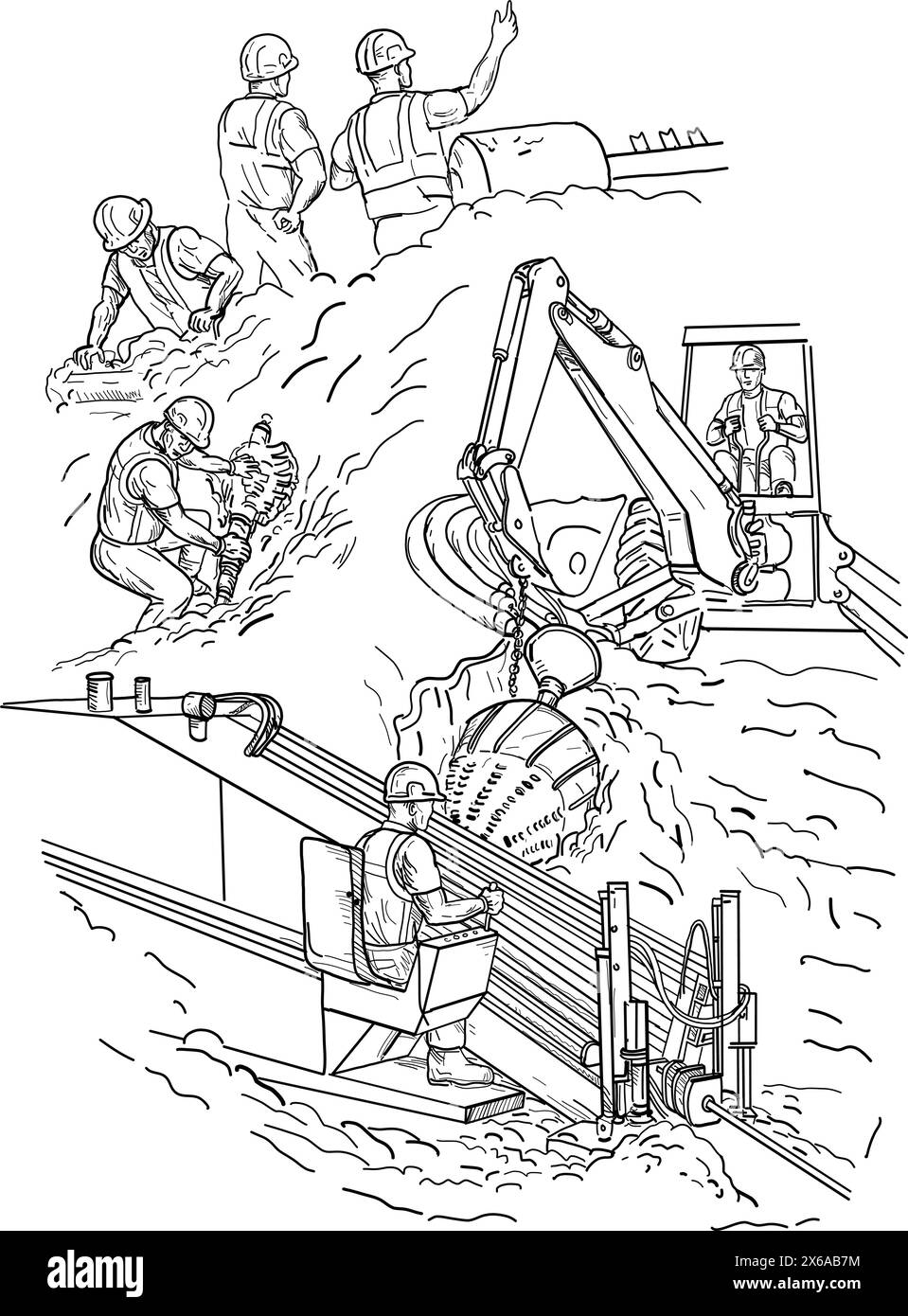 Directional drill Stock Vector Images - Alamy
