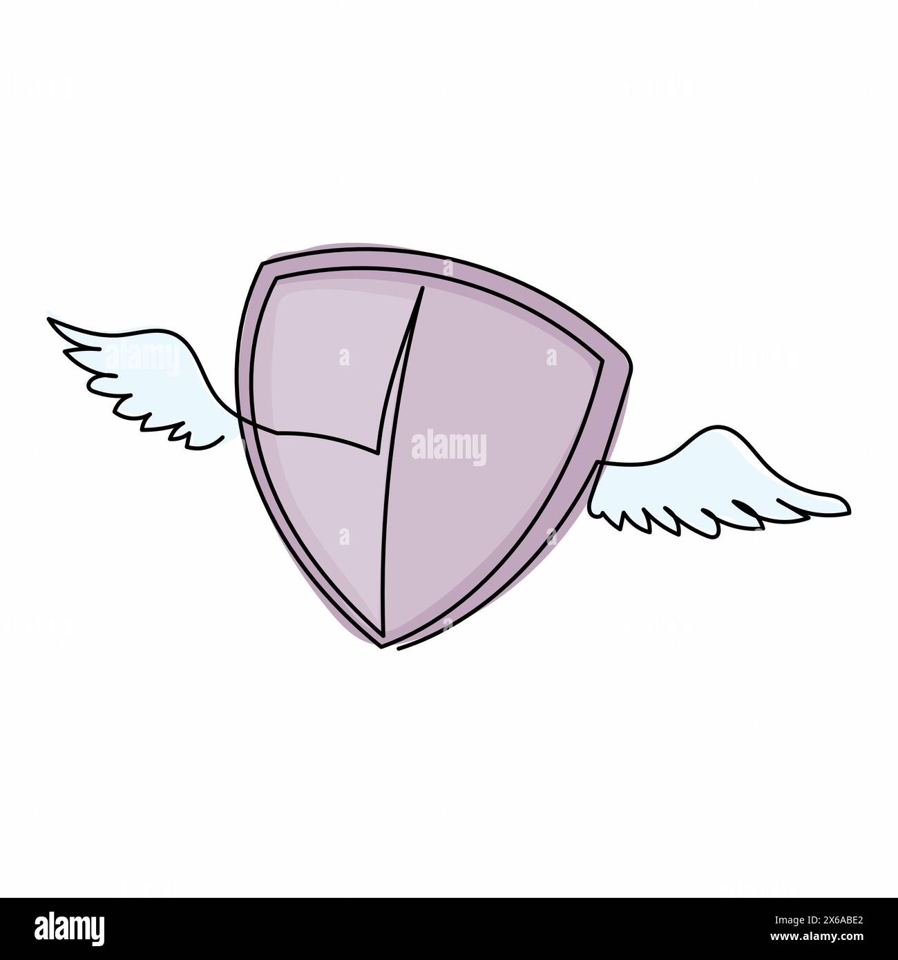 Continuous one line drawing flying piggy bank with wings. Success ...