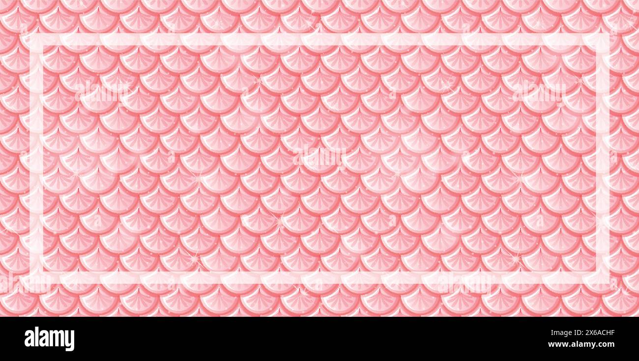 Seamless pink scales pattern with decorative border Stock Vector Image ...