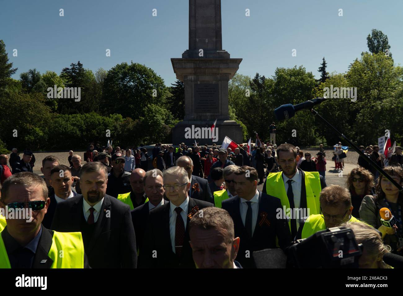 The Russian ambassador to Poland Sergey Andreyev is seen wearing a ...