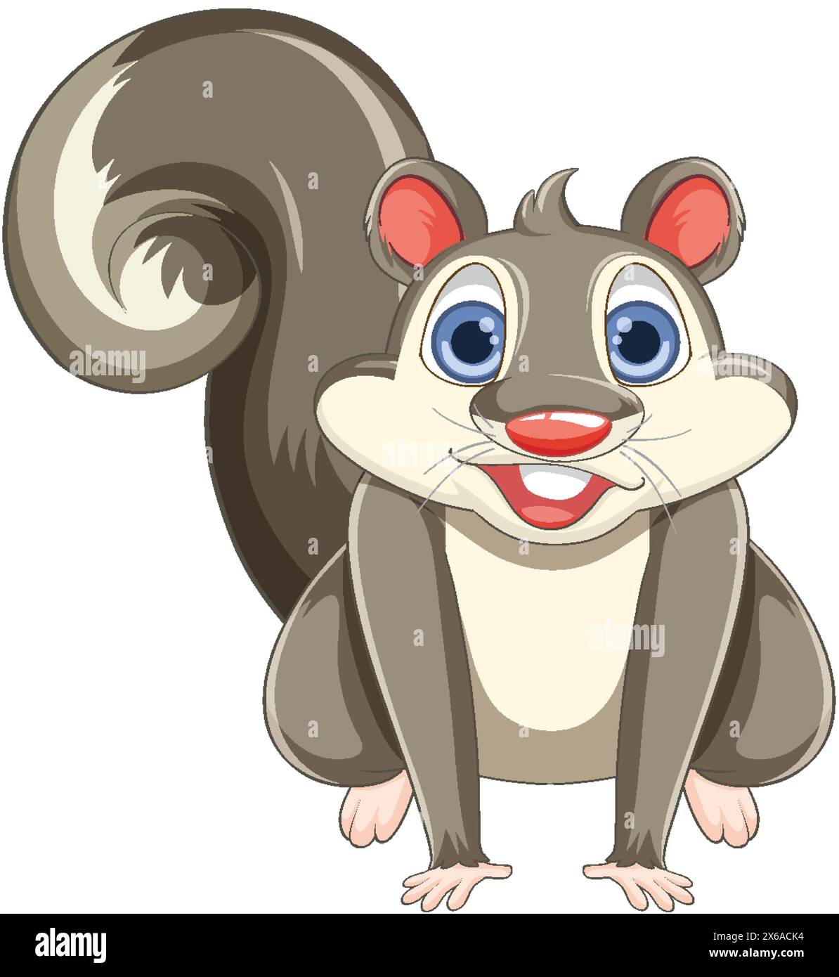 Vector illustration of a happy, cute squirrel Stock Vector Image & Art ...