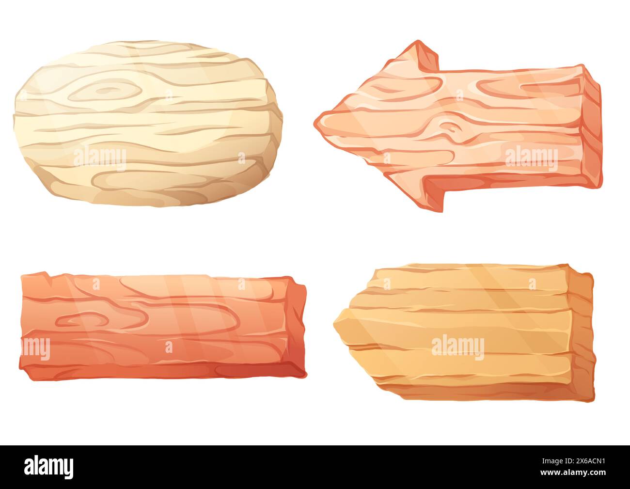 Wood sign board cartoon vector. Old wooden banner frame with timber ...