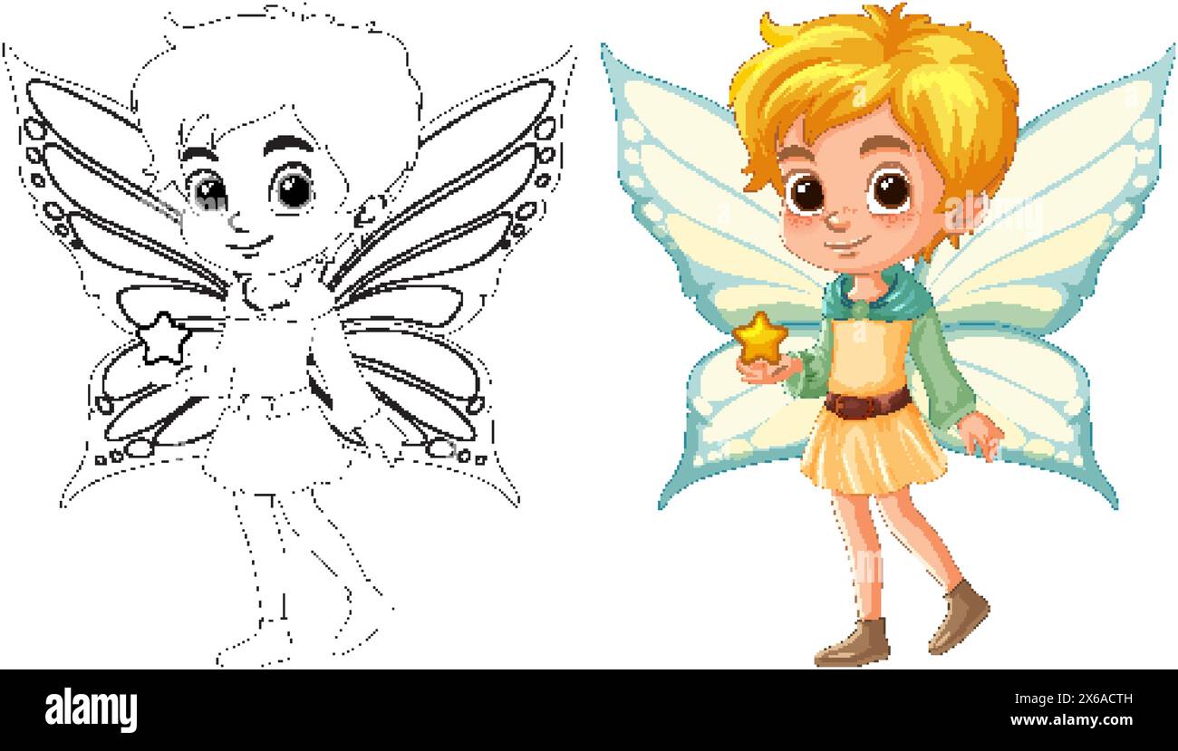 Illustration magical fairy star Stock Vector Images - Alamy