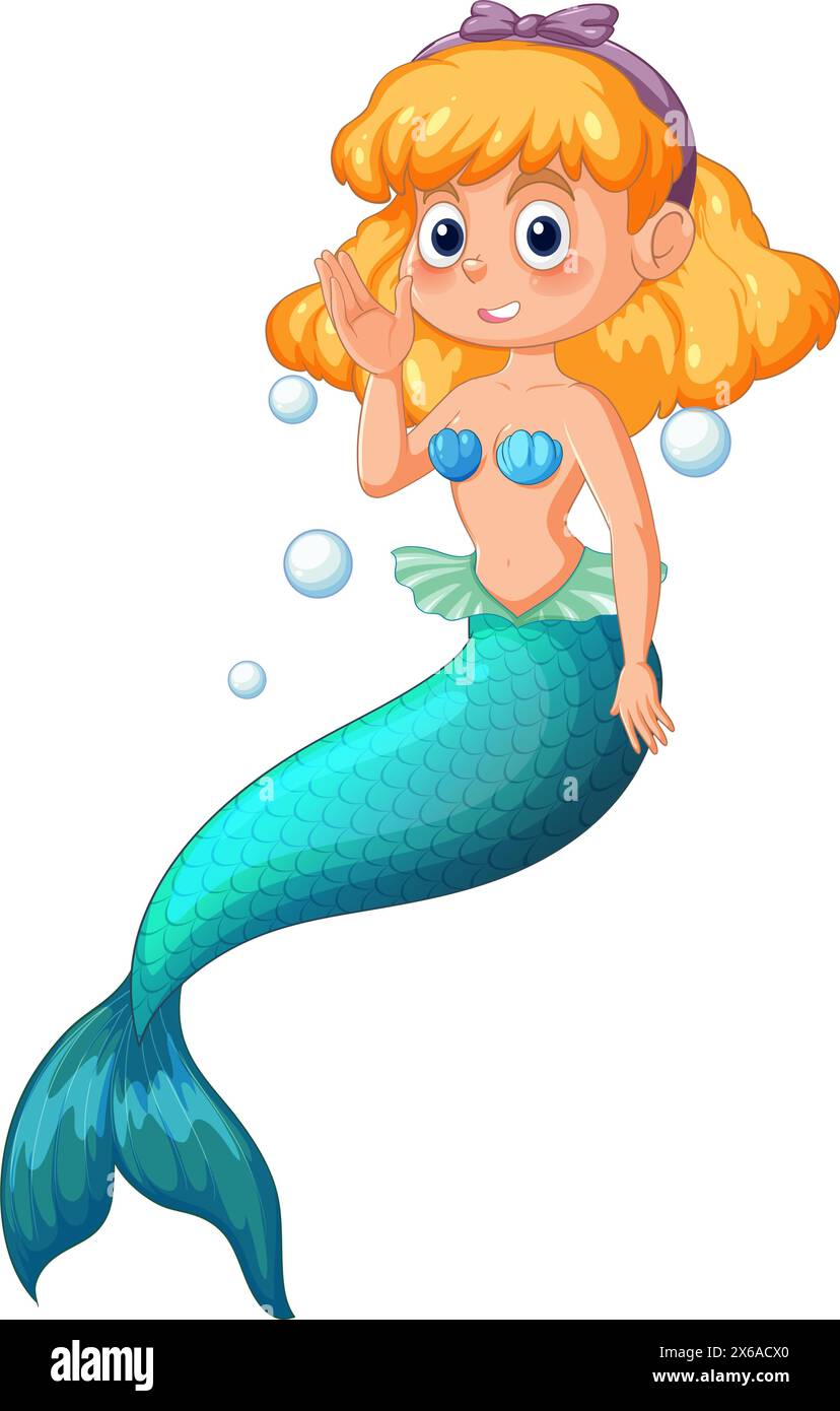 Cartoon mermaid hi-res stock photography and images - Alamy